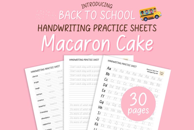 Back to School Neat Handwriting Practice Sheets, Printable Handwriting ...