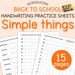 Back to School Neat Handwriting Practice Sheets, Printable Handwriting ...