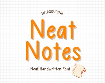 Neat Handwritten Font, Neat Handwriting, Neat Font, Cute Handwritten ...