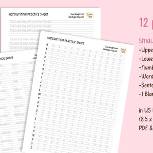 Cute Handwriting Practice Sheets, Printable Handwriting Worksheets ...