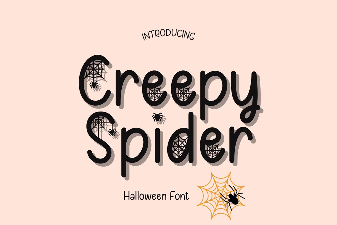 Creepy Spider Font, Halloween Font, Spider Font, Cricut Font, Spooky ...