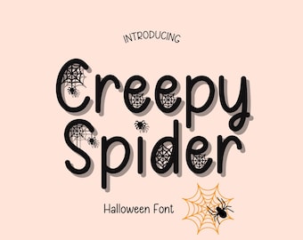 Halloween Font, Spider Font, Cricut Font, Spooky Font, Fonts for Cricut ...