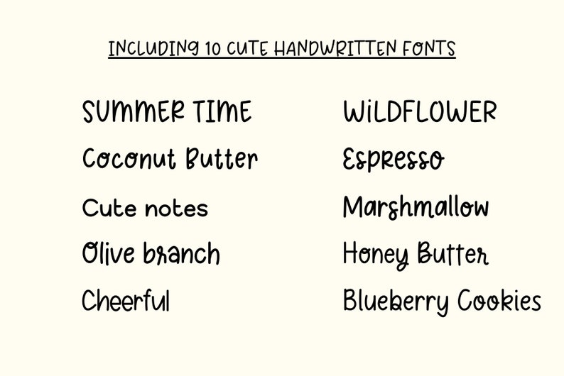 10 Font Bundle Handwritten Fonts, Cute Handwritten Font, Cute ...