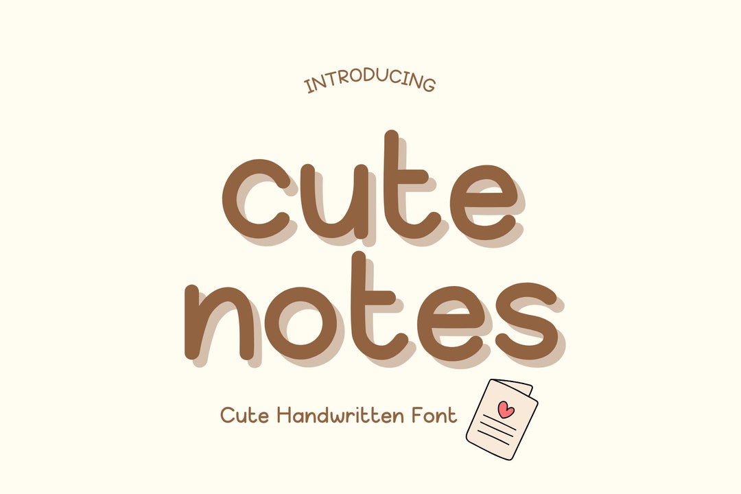 Cute Notes Font, Cute Font, Neat Handwritten Font, Neat Handwriting ...