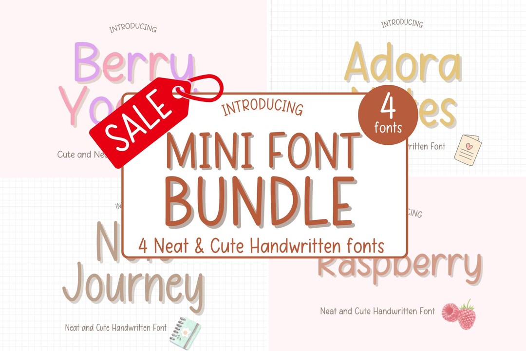 Mini Font Bundle Handwritten Fonts, Neat Handwritten Font, Neat ...