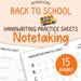 Back to School Neat Handwriting Practice Sheets, Printable Handwriting ...