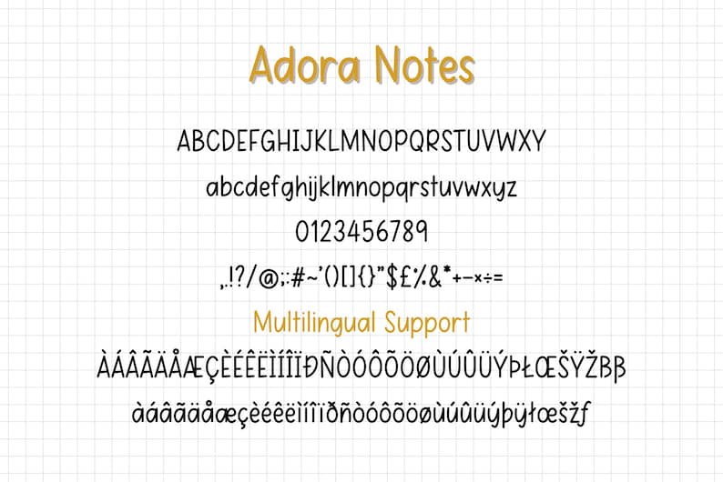 Adora Notes Font, Neat Handwritten Font, Neat Handwriting, Cute Font ...