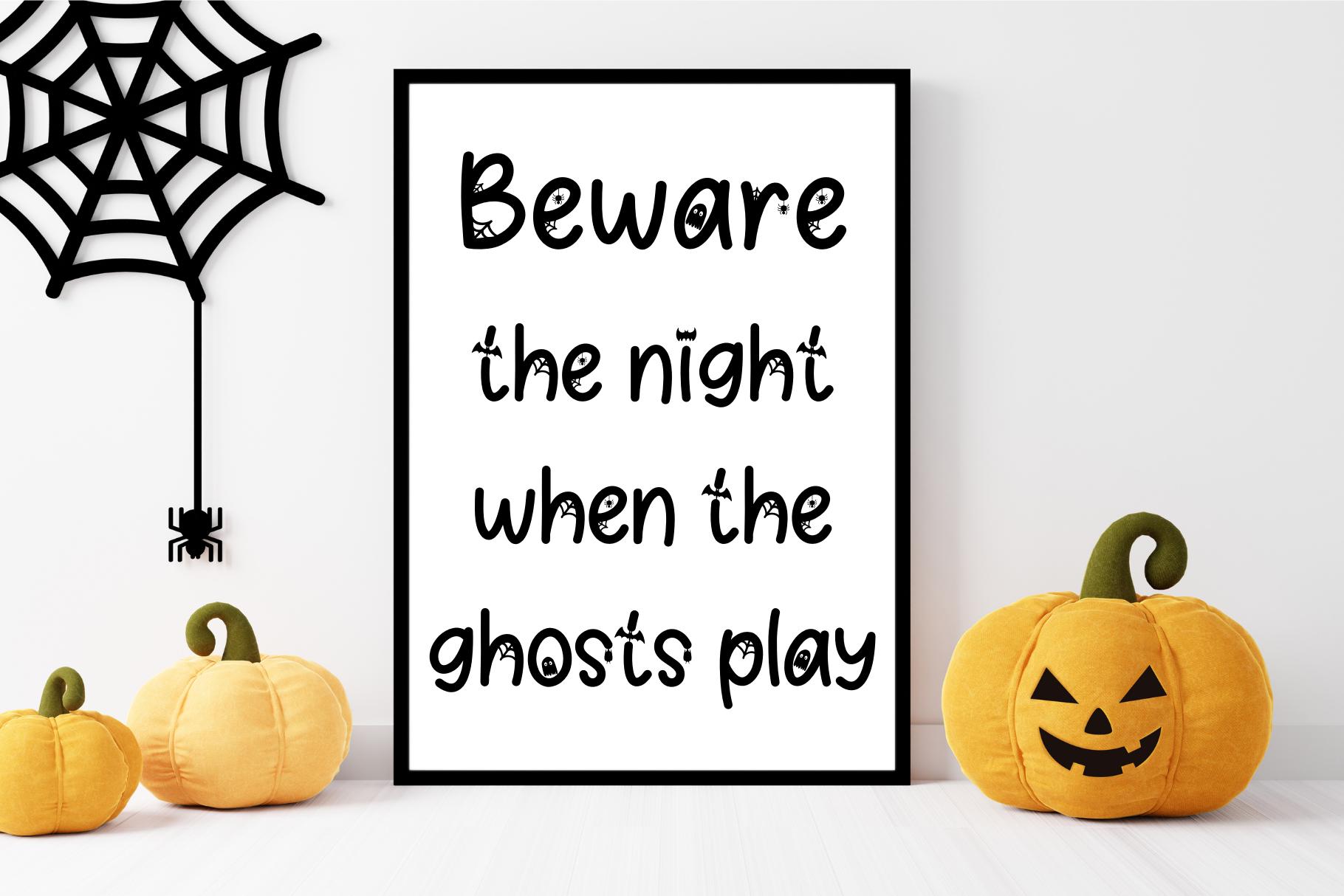 Halloween Font Bundle, Spider Font, Cricut Font, Spooky Font, Scary ...