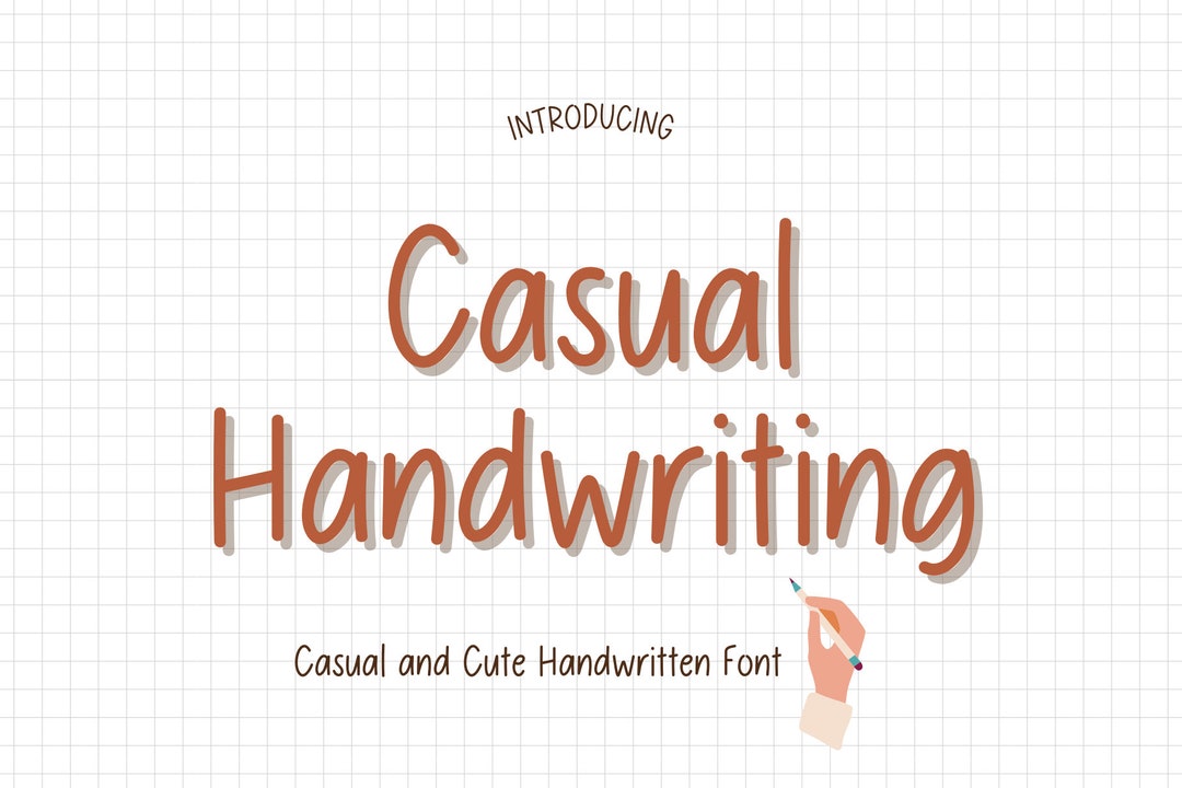 Casual Handwriting Font, Cute Handwritten Font, Fun Font, Fun ...