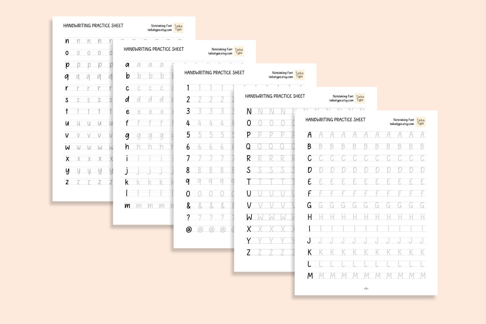 Back to School Neat Handwriting Practice Sheets, Printable Handwriting ...