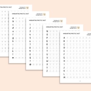 Back to School Neat Handwriting Practice Sheets, Printable Handwriting ...