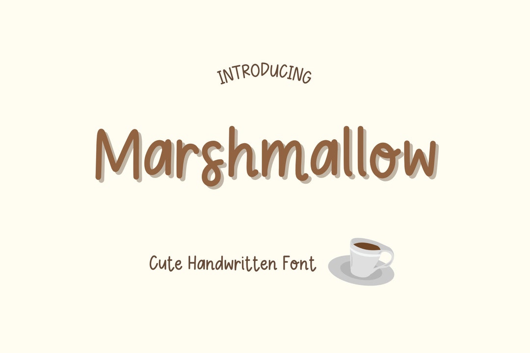 Marshmallow Font, Cute Handwritten Font, Fun Font, Fun Handwriting ...