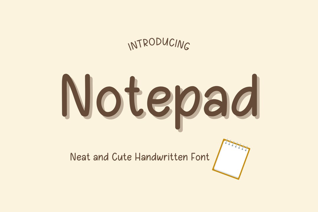 Notepad Font, Neat Handwritten Font, Neat Handwriting Font, Digital ...