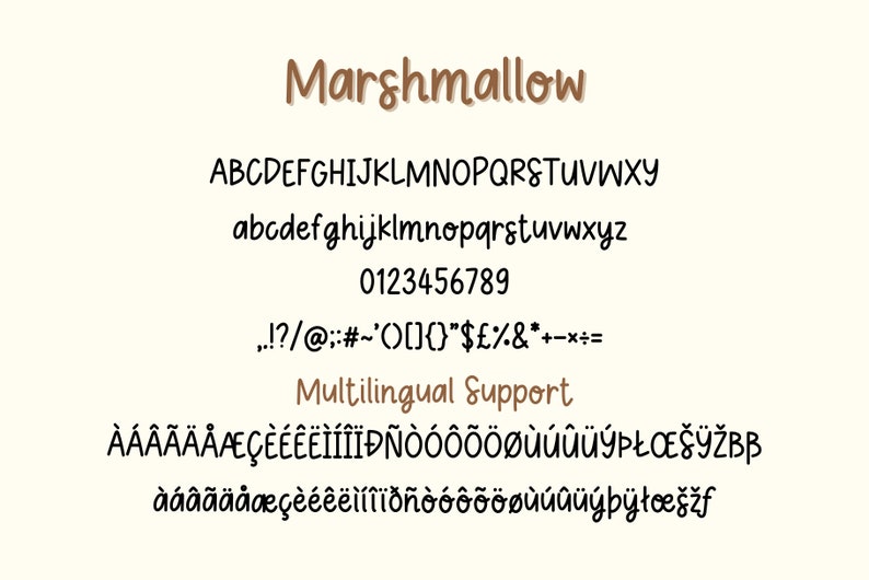 Marshmallow Font, Cute Handwritten Font, Fun Font, Fun Handwriting ...