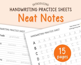 Neat Handwriting Practice Sheets, Printable Handwriting Worksheets ...
