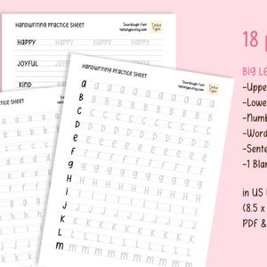 Cute Handwriting Practice Sheets, Printable Handwriting Worksheets ...