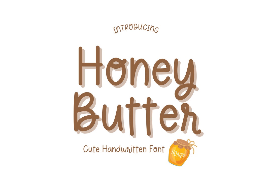 Honey Butter Font, Cute Handwritten Font, Fun Font, Fun Handwriting ...