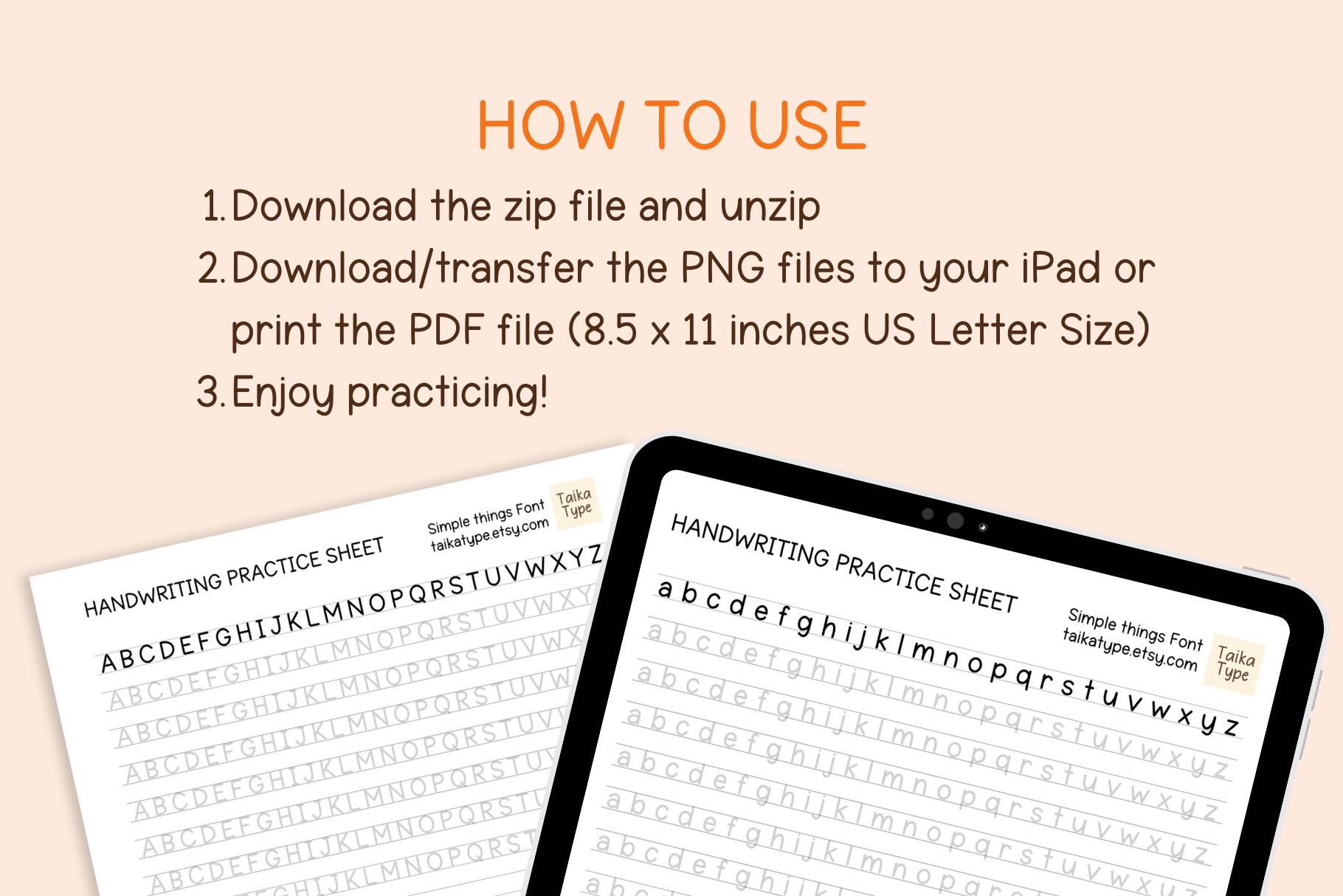 Back to School Neat Handwriting Practice Sheets, Printable Handwriting ...