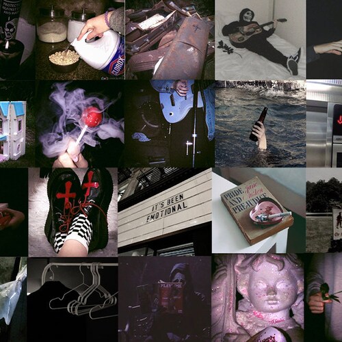 Emo/ Grunge Collage Kit wall Aesthetic | Etsy