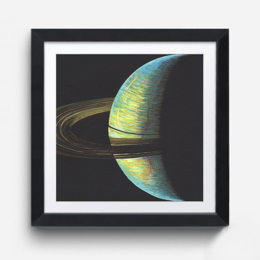 Saturn Print, Print of Saturn Painting, Outer Space Artwork, Planet Art ...