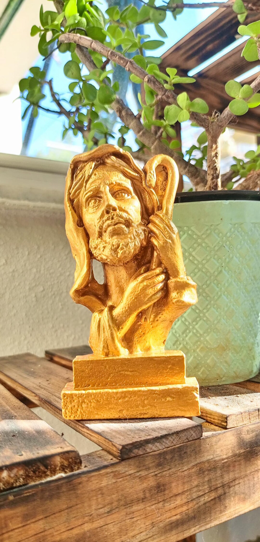 Jesus Christ Greek Statue 3D Stone Powder. 13 Cm Length Religious ...