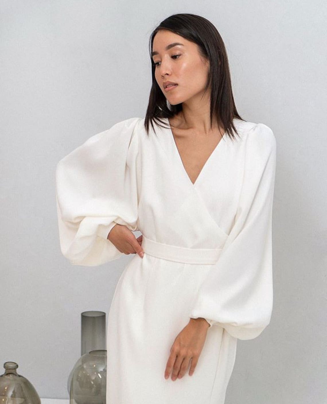 Simple Wedding Dress Bohemian Simple Boho Romantic | Etsy