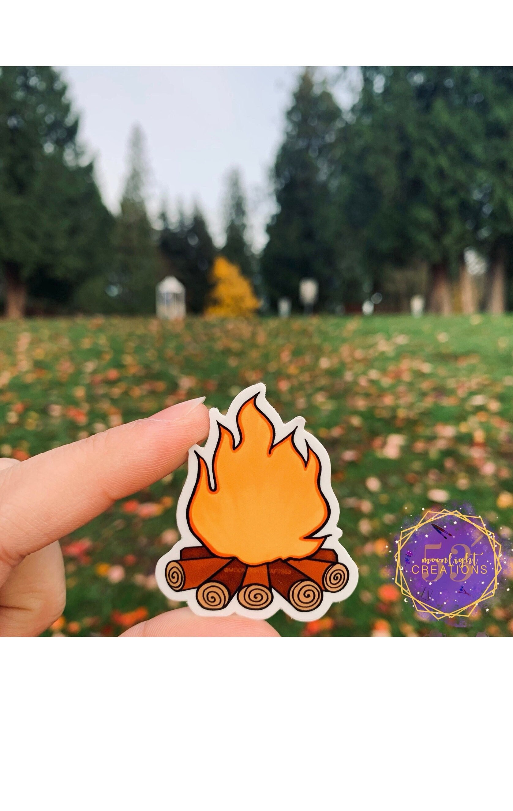 Fall Fire Log Stickers - 1.67" X 2" - Etsy