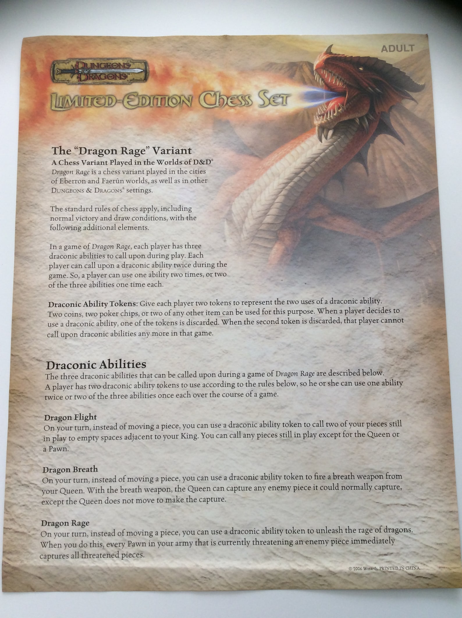 Dungeons & Dragons Chess Set ( Limited Edition) - Etsy