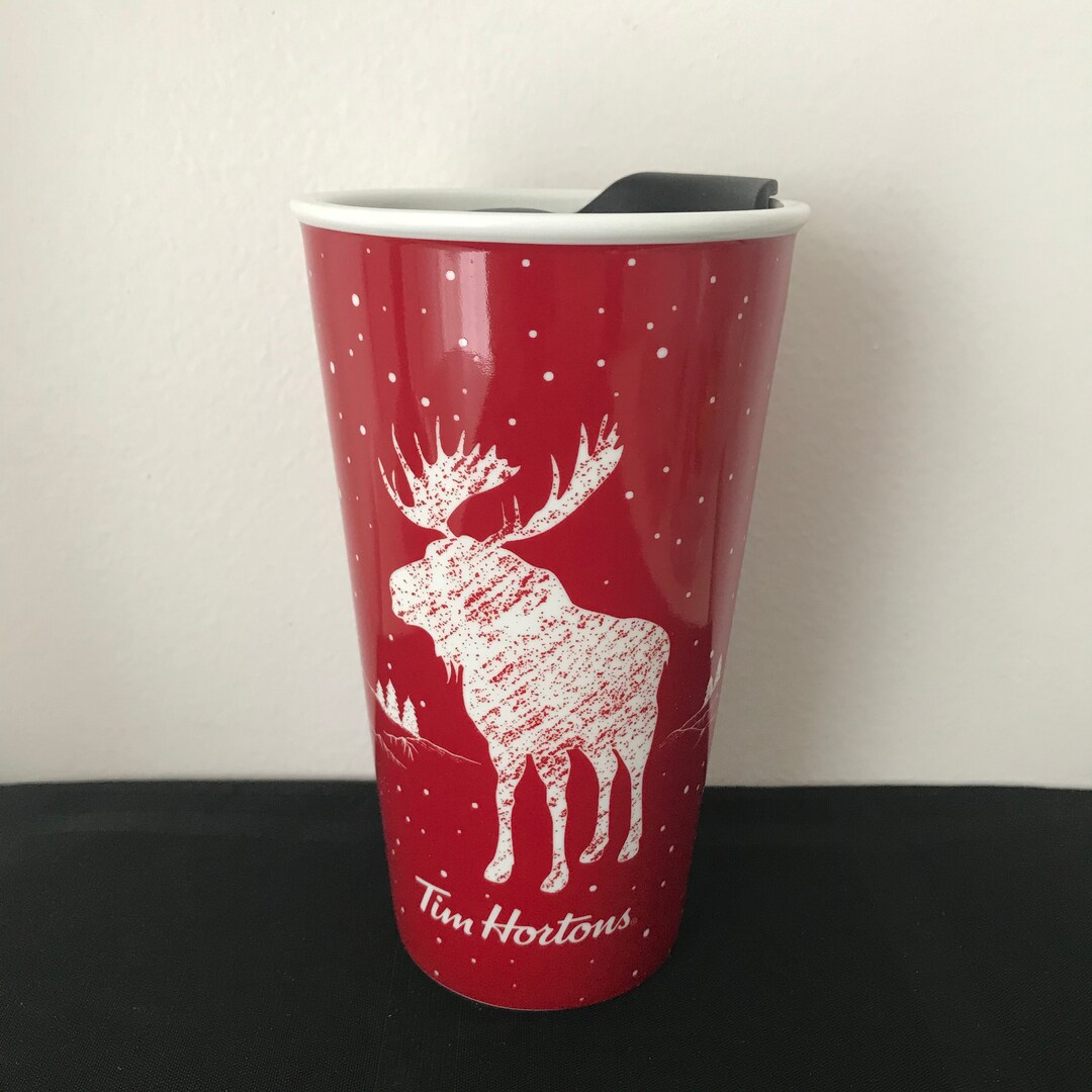 Tim Hortons Moose Thermos Ceramic Travel Tumbler With Lid Coffee Mug - Etsy