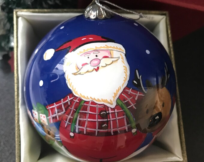 Li Bien Christmas Santa Claus, Snowman Ornament 2014 in Box Hand ...