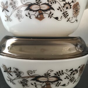 Pyrex England JAJ Brown Wine Set of 3 Casserole Dish With Smoked Brown ...