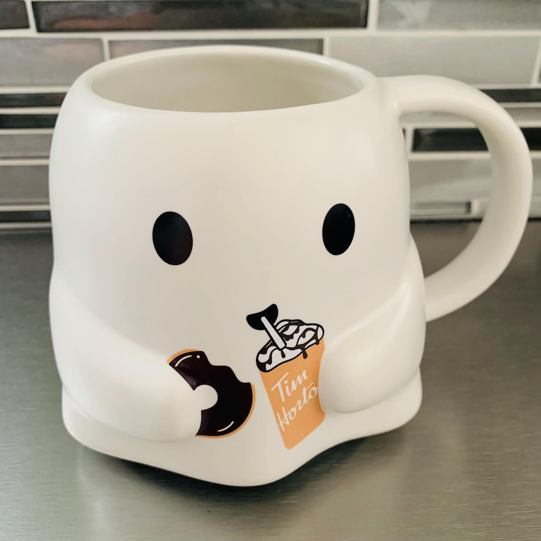 Tim Hortons Ghost Heat Colour Changing White Ceramic Coffee Mug 20 Oz ...