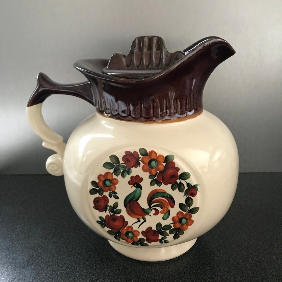 Mccoy Pottery Large Rooster Pitcher Cookie Jar With Lid, Made in USA - Etsy