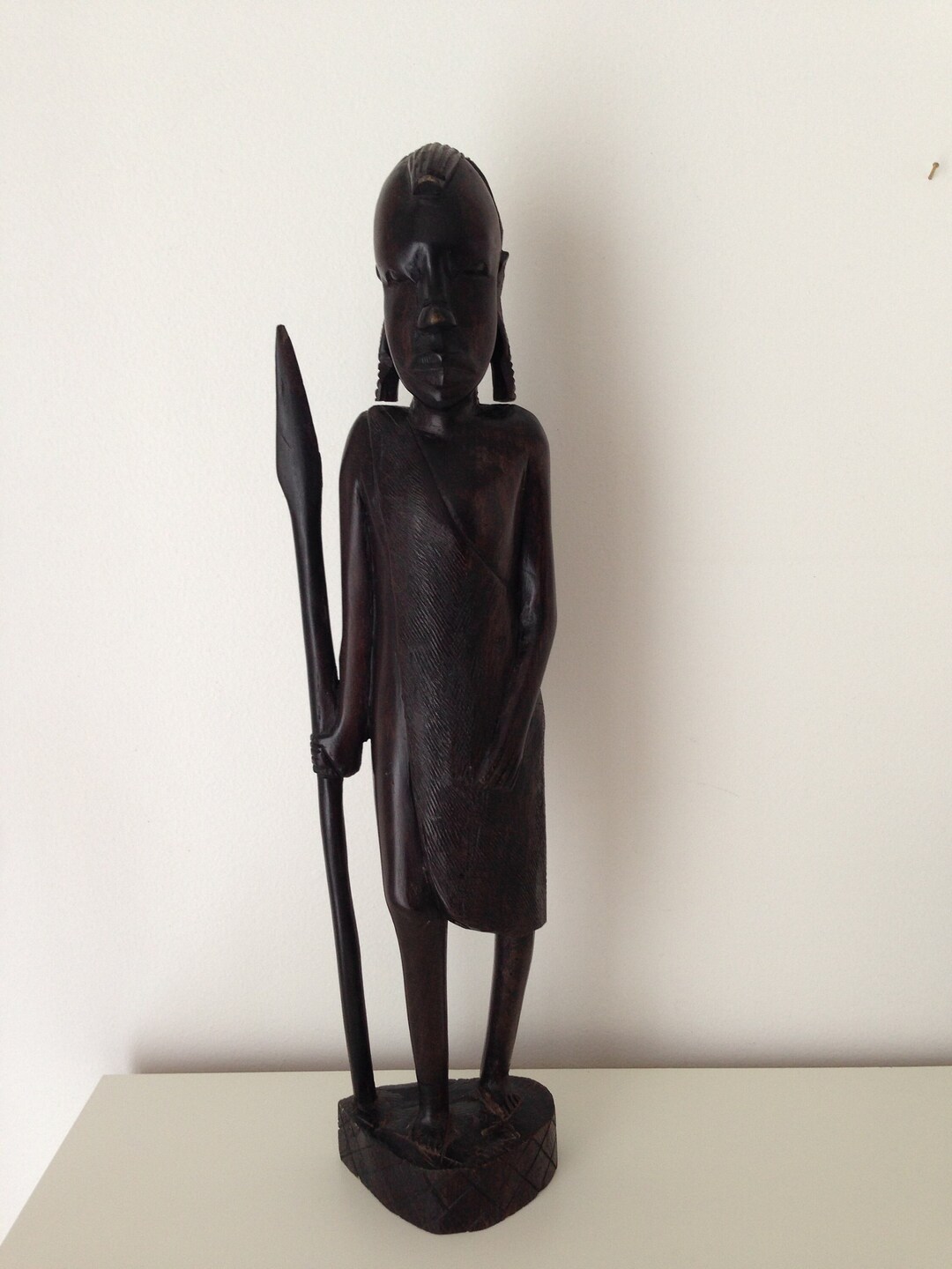 African Ebony Wood Hand Carved Kenya's Warrior Statue 19'' - Etsy