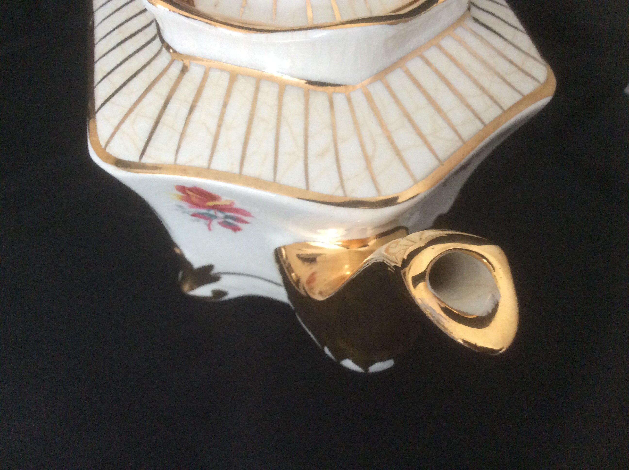 Arthur Wood Monarch Teapot Gold Design Made in England Floral Gold ...