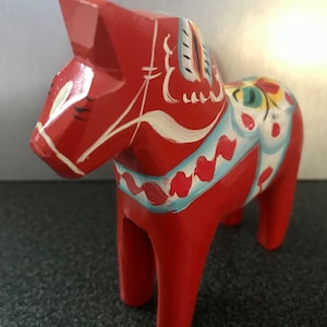 Traditional Swedish Handmade Dala Horse Red 4'' - Etsy