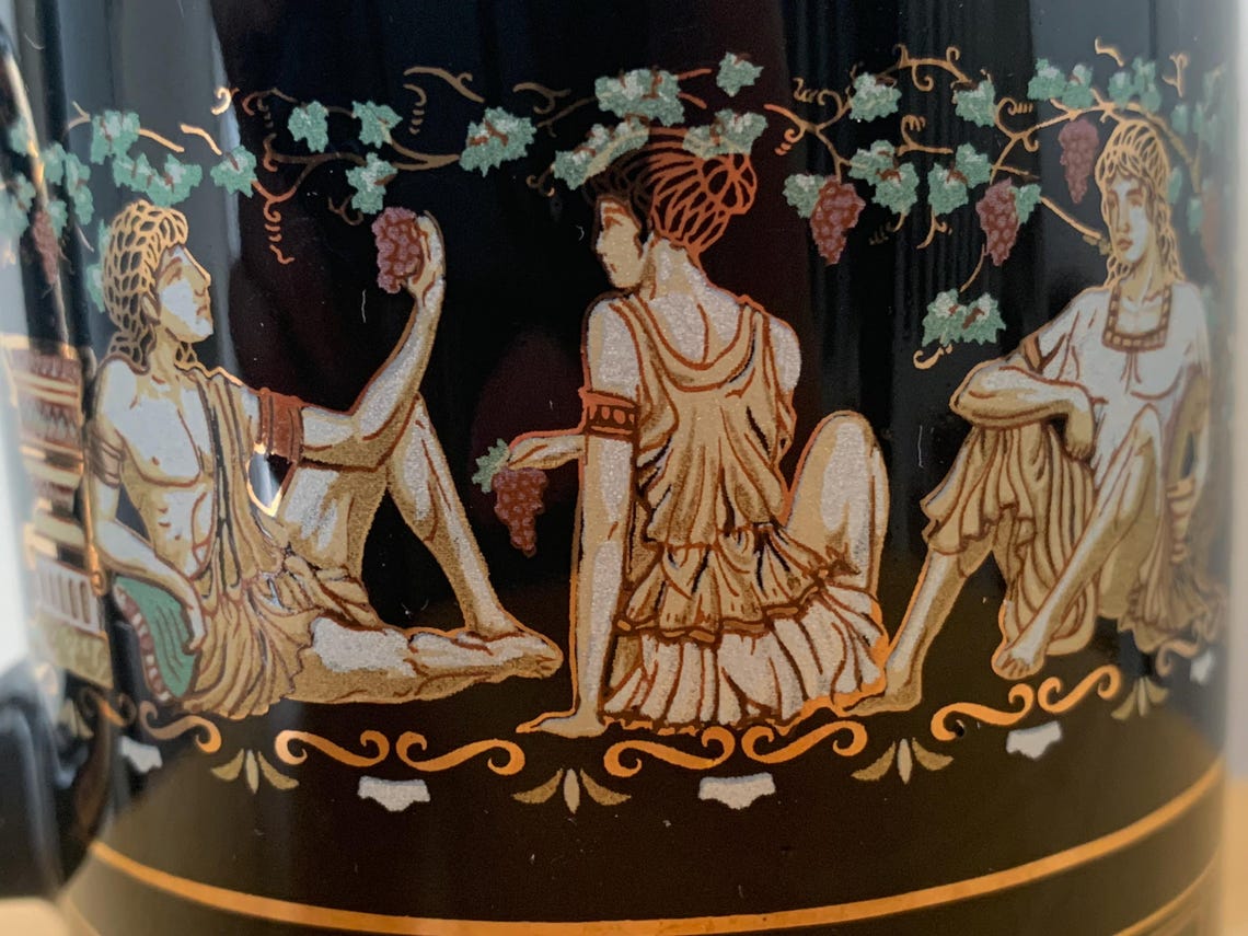 Greek Tea/coffee Mug Fintias Handmade in Greece 24 Karat Gold - Etsy