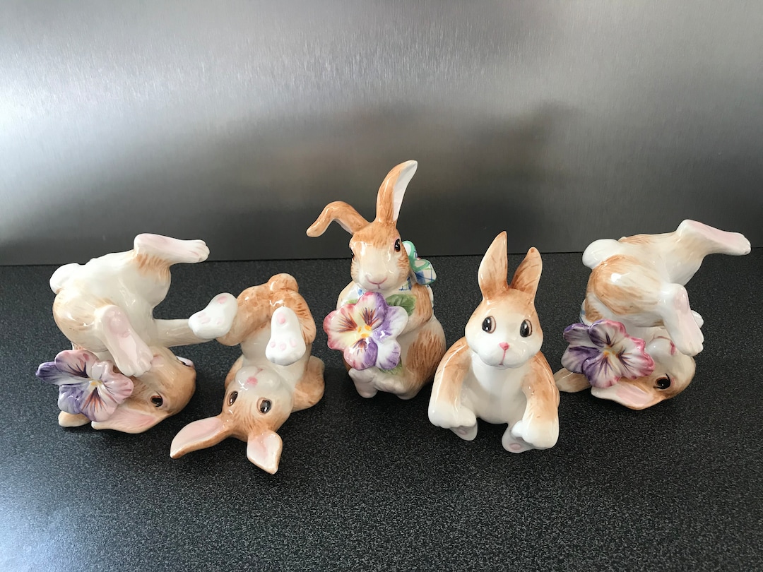 Fitz and Floyd Classics Halcyon Tumblers Easter Bunnies 2003 - Etsy