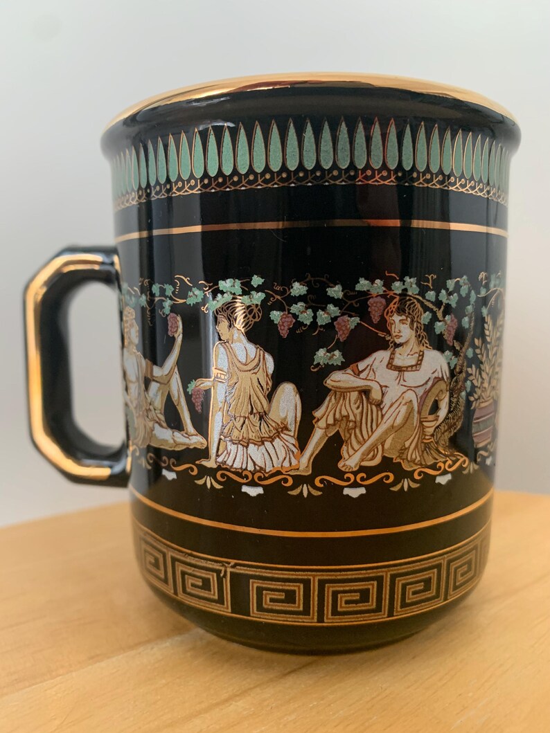Greek Tea/coffee Mug Fintias Handmade in Greece 24 Karat Gold - Etsy
