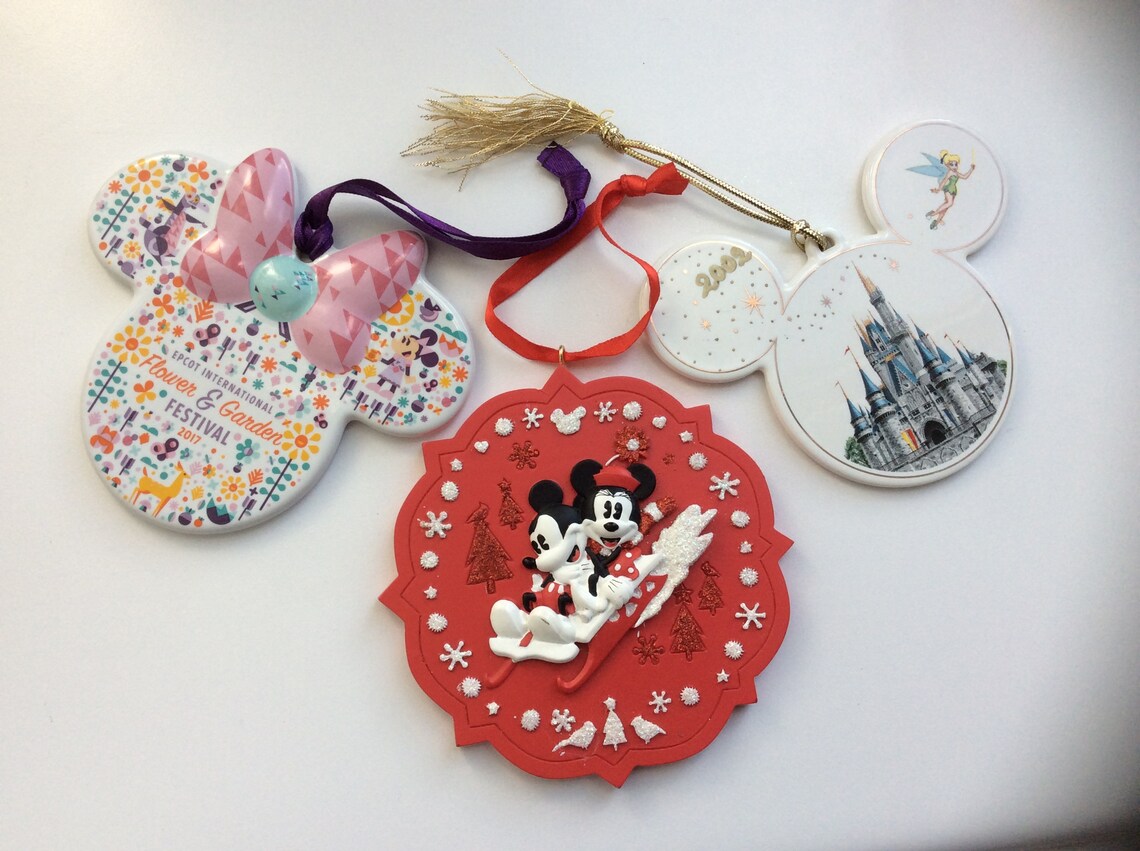 Walt Disney 3 Christmas Ornaments - Etsy