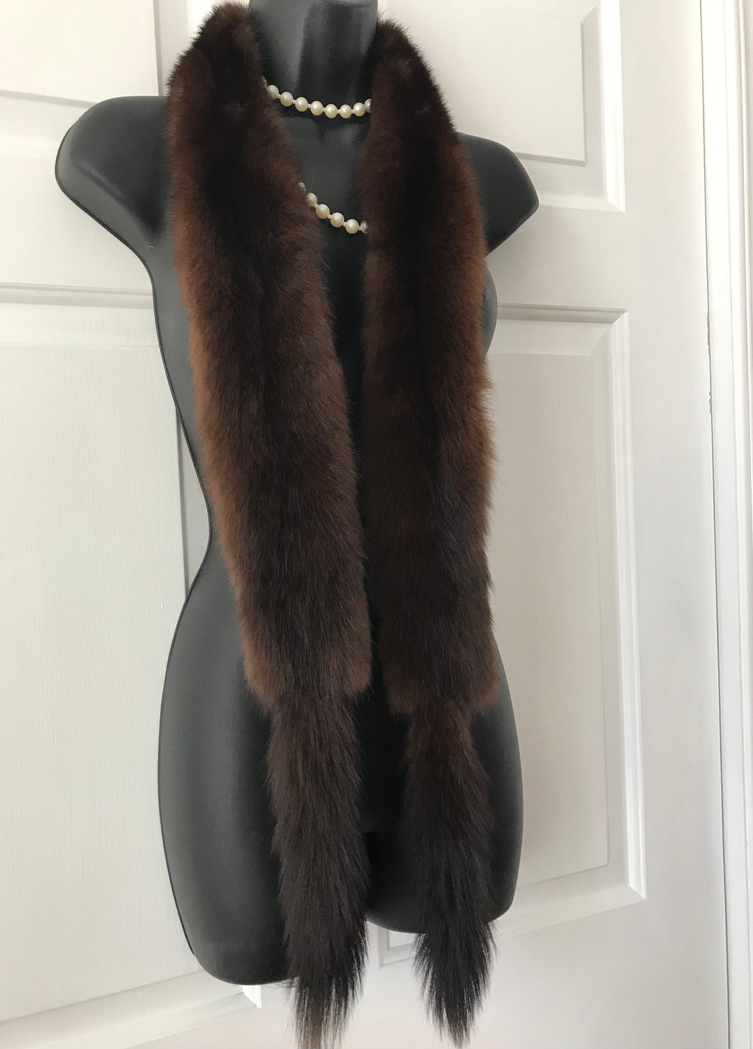 Vintage Hollywood Regency Siberian Sable Tippet Scarf Stole - Etsy