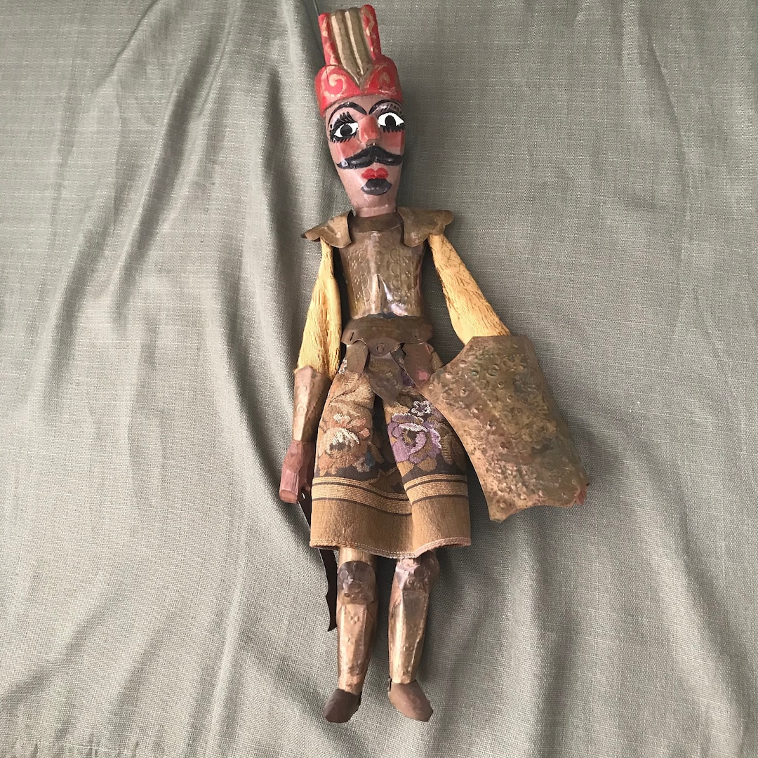 Vintage Marionette Puppet Armored Soldier - Etsy