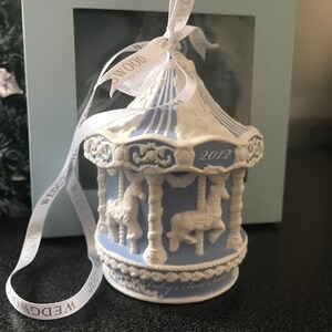 Wedgwood Baby's First Carousel Blue and White Christmas Ornament Fine ...