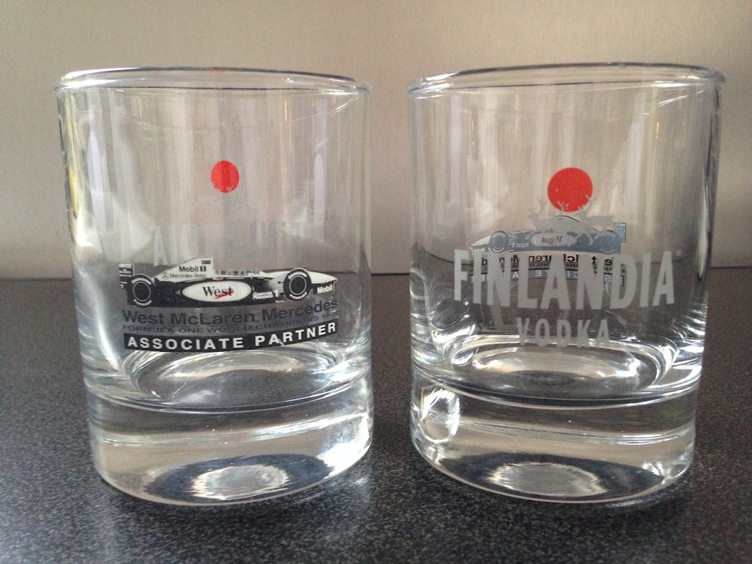 West Mclaren Mercedes F1 World Champions 1999 Finlandia Vodka Set of 2 ...