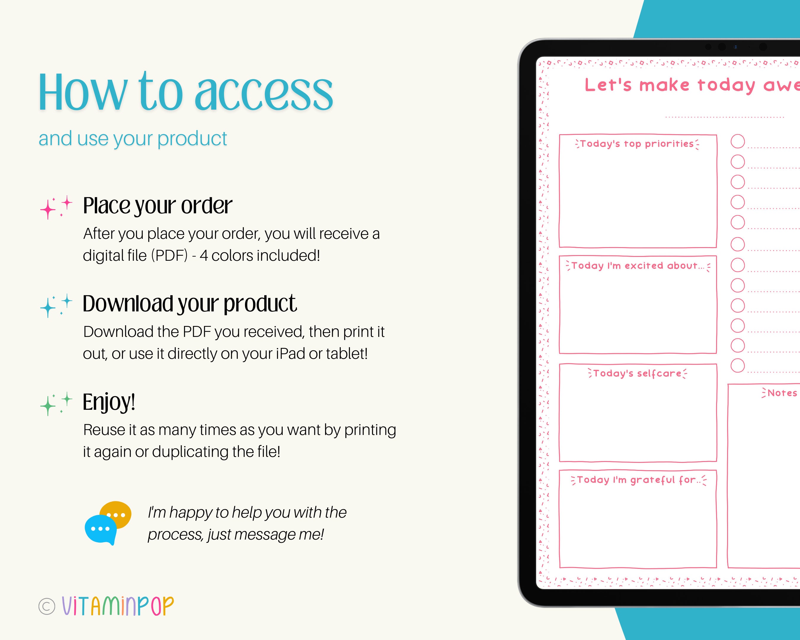 Digital Daily Planner Sheets Digital to Do List Planner - Etsy