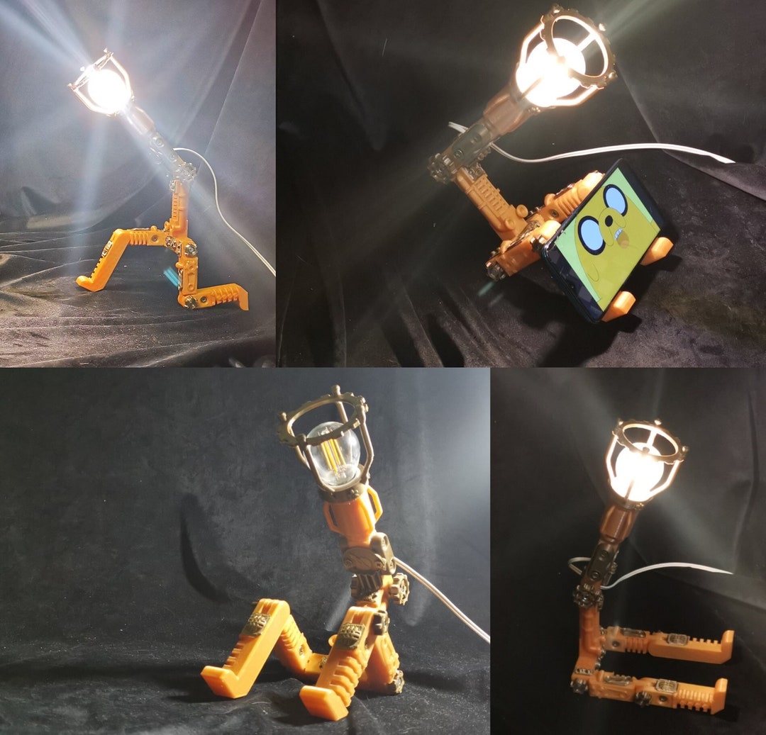 Posable Steampunk Robot Lamp Steampunk Style Posable Lamp Steampunk ...
