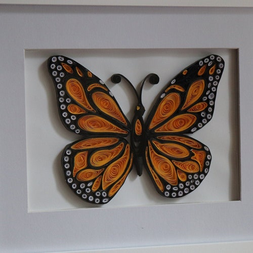 Quilled Paper Art Monarch Butterfly Gift Anniversary | Etsy