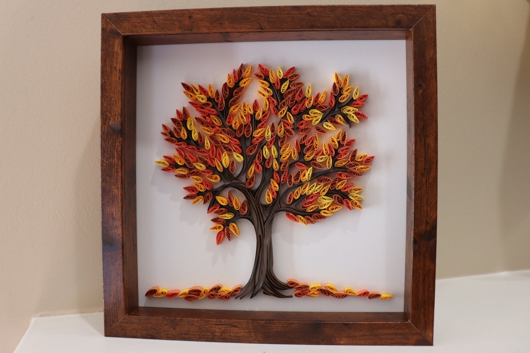 Quilled Paper Art - Wall Decor - Fall Tree/autumn Tree - Anniversary ...