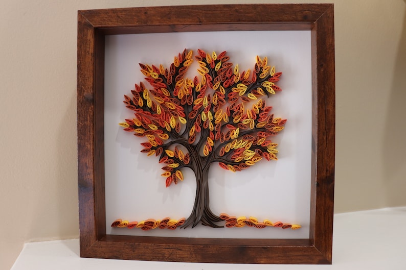 Quilled Paper Art - Wall Decor - Fall Tree/autumn Tree - Anniversary ...