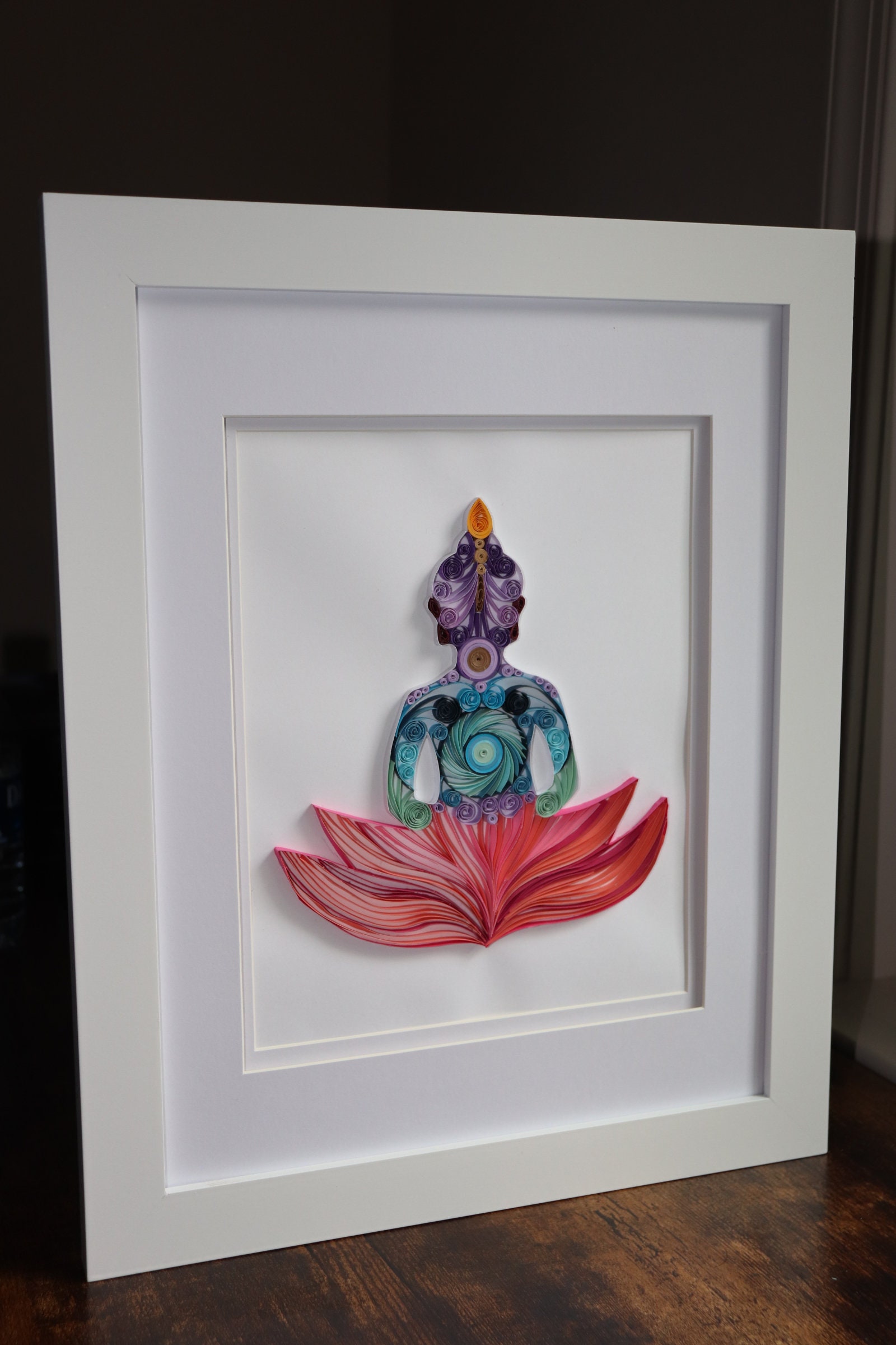 Quilled Paper Art - Buddha on Lotus Quilling - Anniversary/ Birthday ...